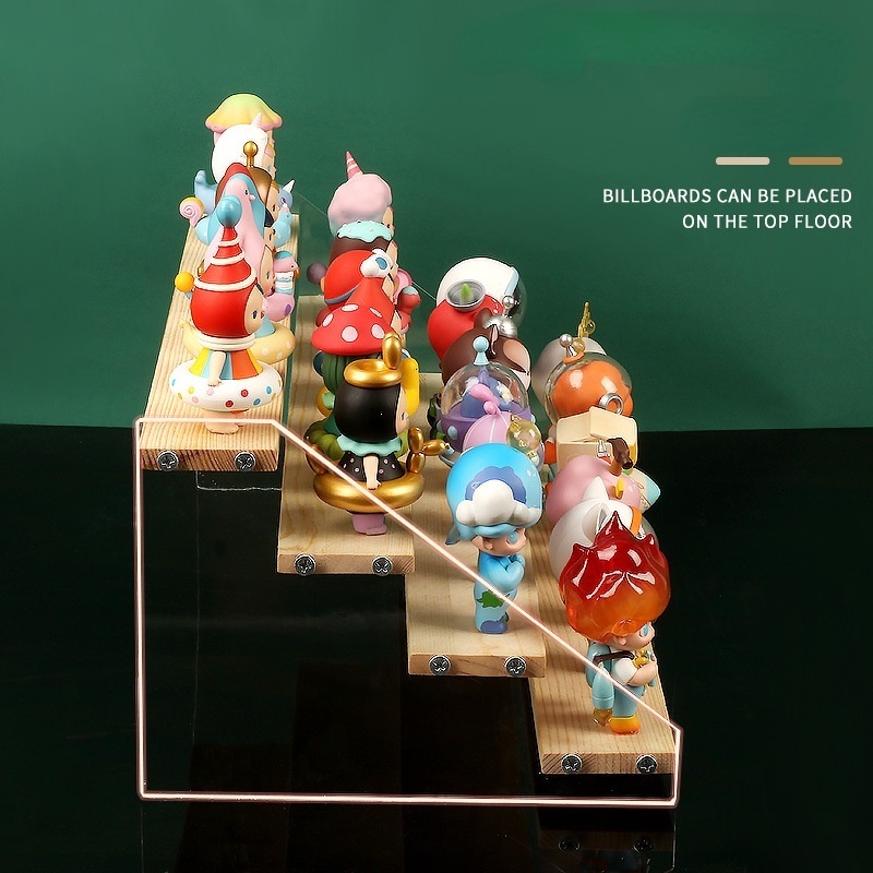 2-5 Steps Figurine Acrylic Display Stand Toy Storage Figure Rack ...
