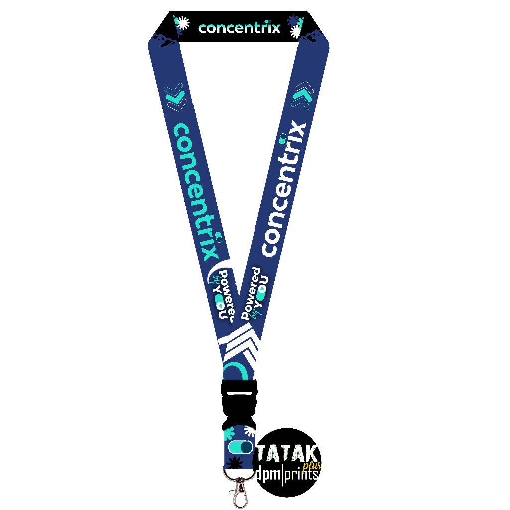 Concentrix Black Nape Blue Body Lanyard Sling ID lace cord | Shopee ...