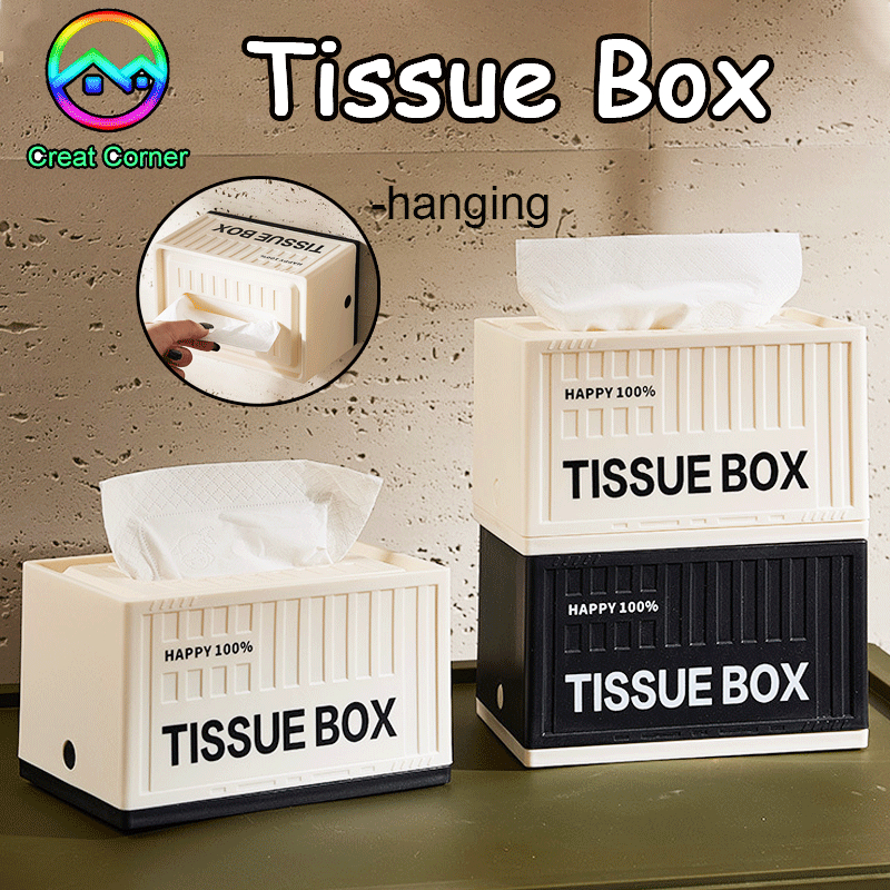 Creative Tissue Box Wall-mounted Cute Tissue Holders With Spring Napkin ...