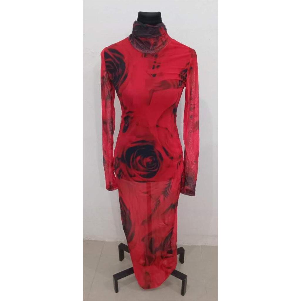 RED LONG DRESS MAXI DRESS | Shopee Philippines