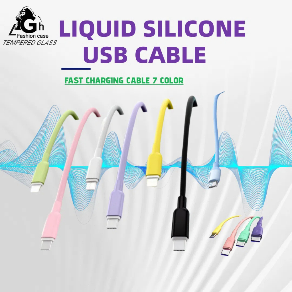 5A Fast Charger Liquid silicone USB Charger Extra Long Cable for iP ...