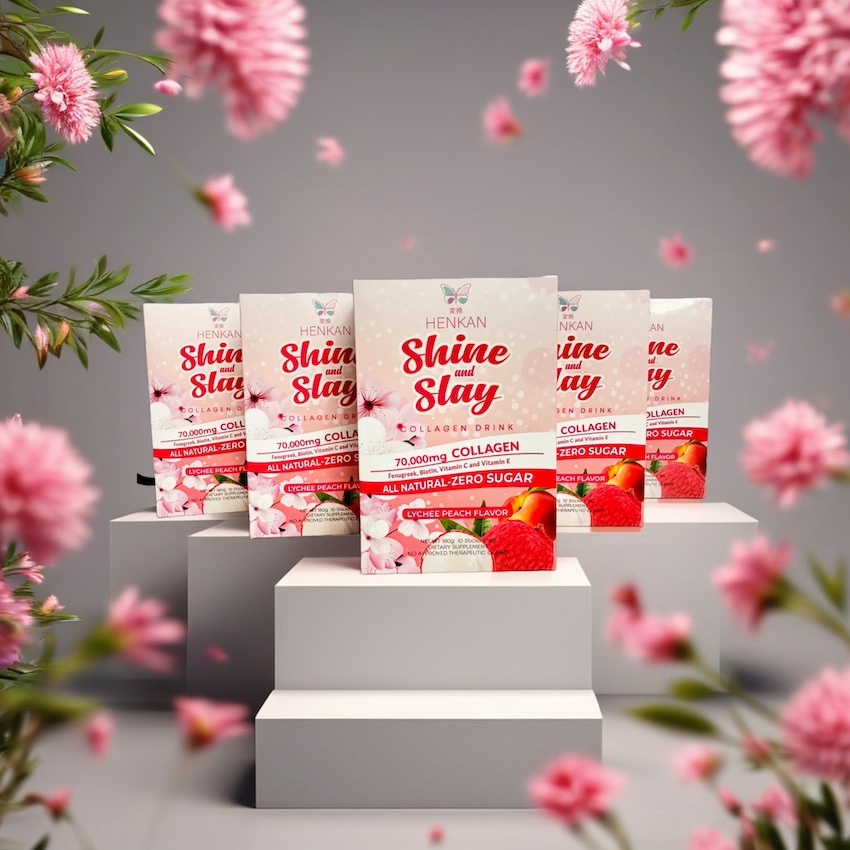 HENKAN Collagen Juice: (5+1 Pouches, Shipping Fee not included) Lychee ...