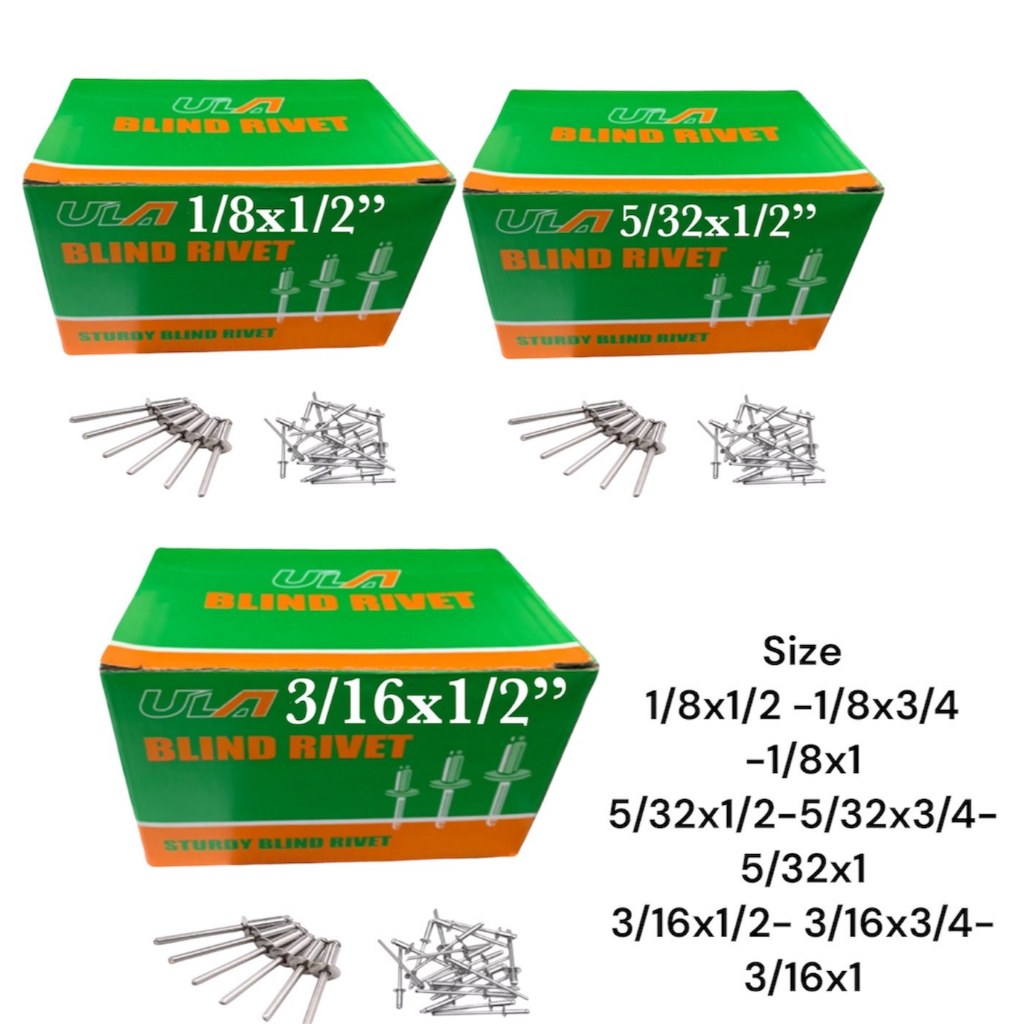 Blind Rivets Silver,Brown,White Color sold per BOX | Shopee Philippines