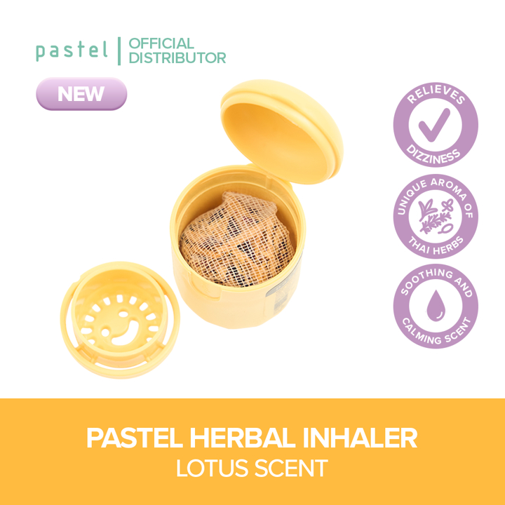 PASTEL Herbal Inhaler Lotus Scent [Anti-faint, Relieve Dizziness, Nasal ...