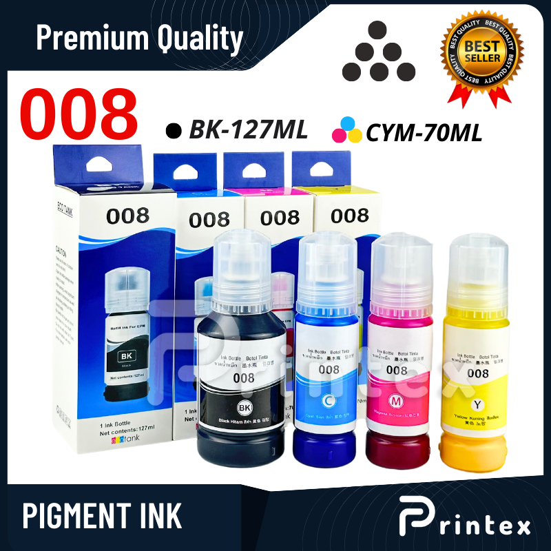008 Pigment Ink for Epson EcoTank L6460 L6490 L6550 L6570 L6580 L15150 ...