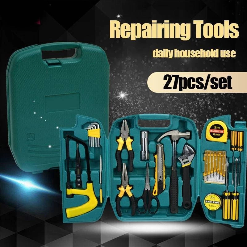 27pcs Repairing Tools Set Screw Driver Hardware Set Emergency Tool Kit ...