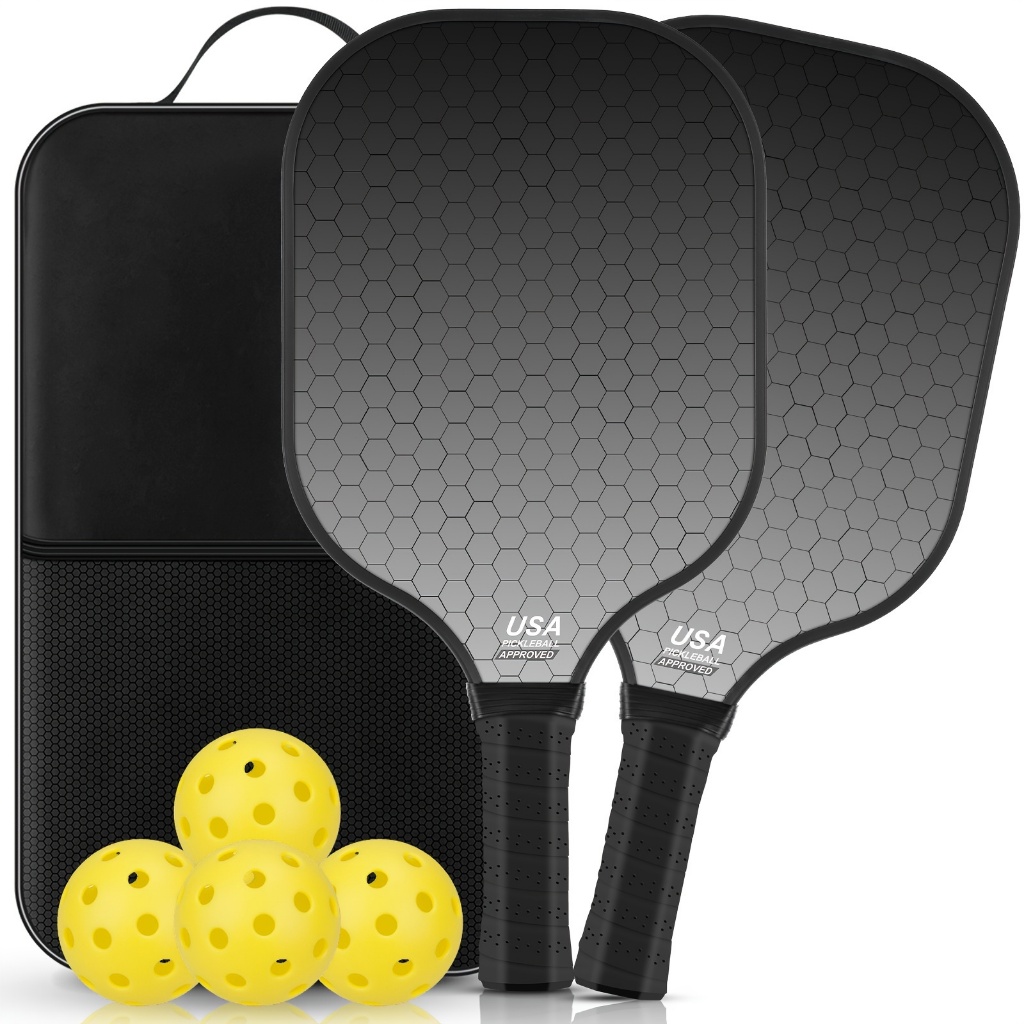 Pickleball Paddle Racket Fiberglass Material Pickleball Paddles Set ...