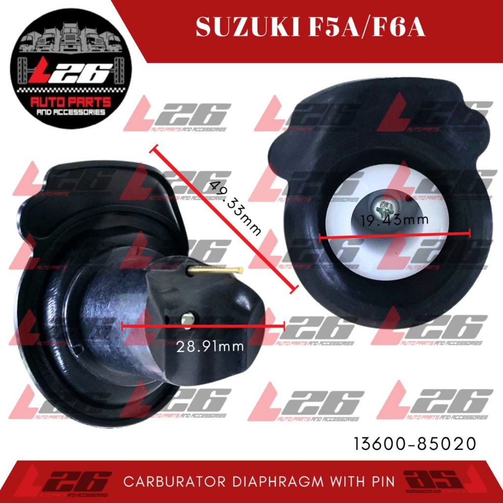 Suzuki Multicab F6A Scrum Carburetor Diaphragm WITH PIN 13600-85020 ...