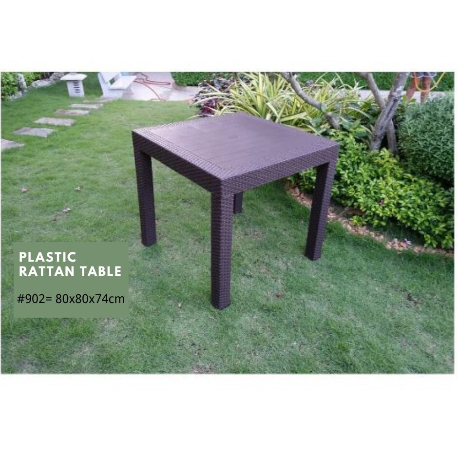 Yali Home Lamesa High-Quality Plastic Rattan Table (32"x32") Dining ...