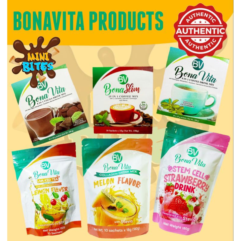 Bona Vita 8-in-1 Coffee / Choco|Cocoa / BonaSlim 15-in-1 / Collagen ...