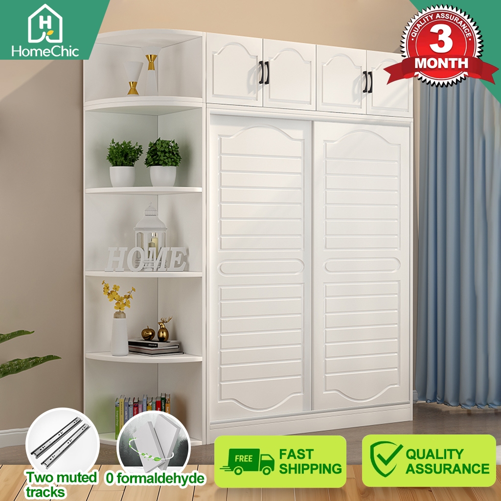 Nordic luxury wardrobe simple modern large wardrobe solid wood three ...