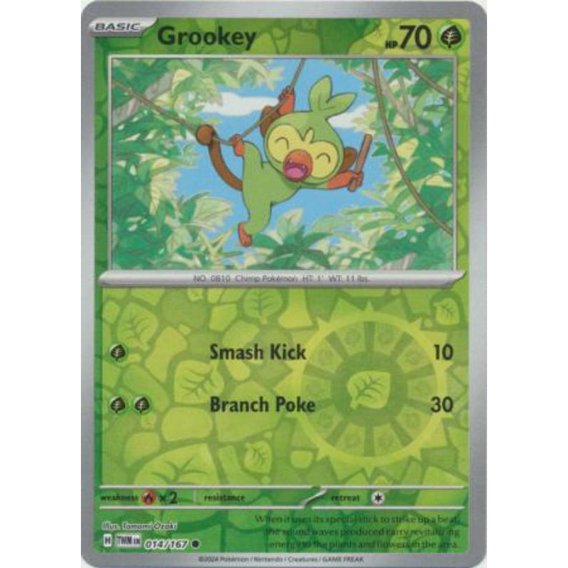 Pokemon Card, Grookey 014/167, Common Reverse Holo. (ENGLISH TYPE ...
