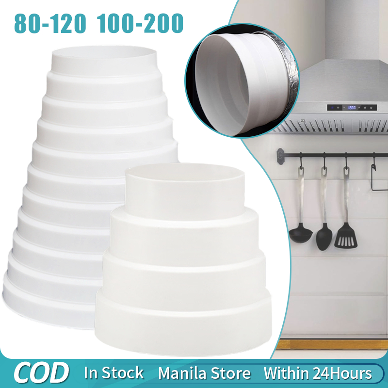 Universal Duct Reducer Reaser，Plastic Round Duct Adapter for Kitchen ...