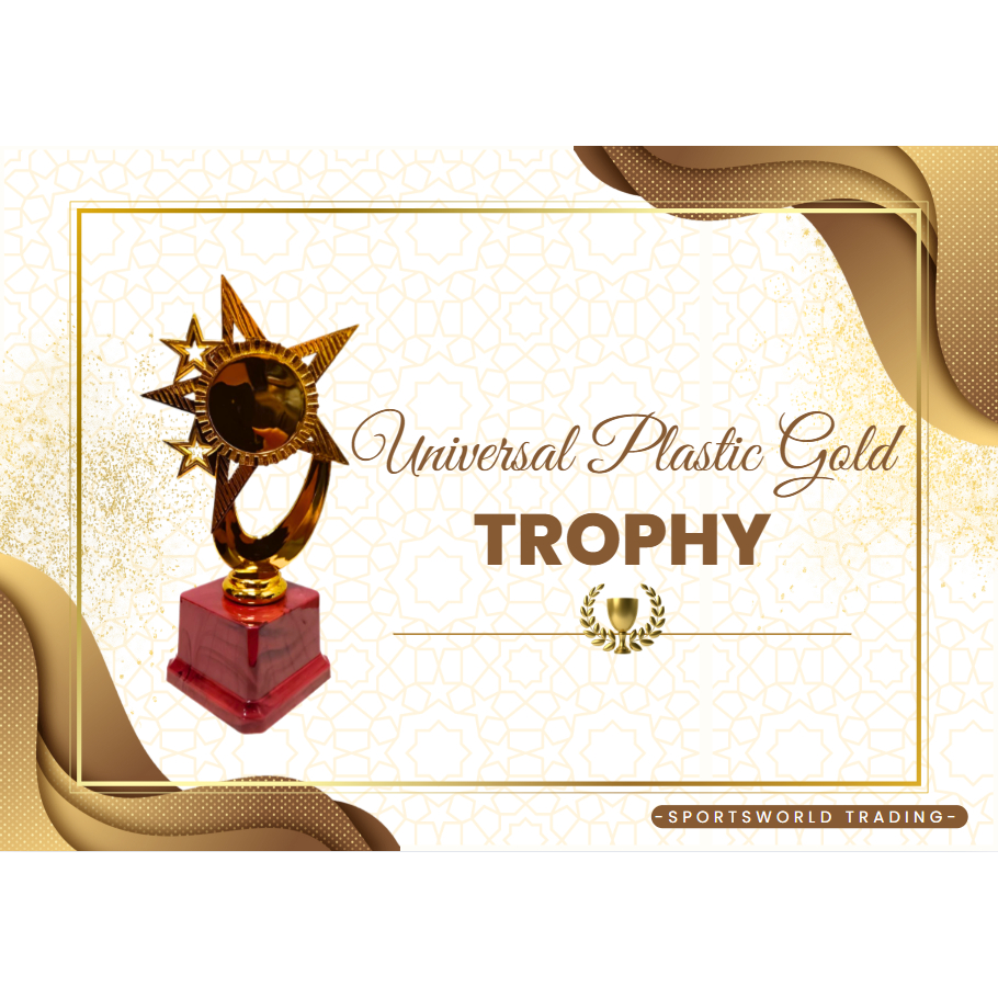 Universal Star Gold Trophy ( 927 )( Customize Available ) | Shopee ...