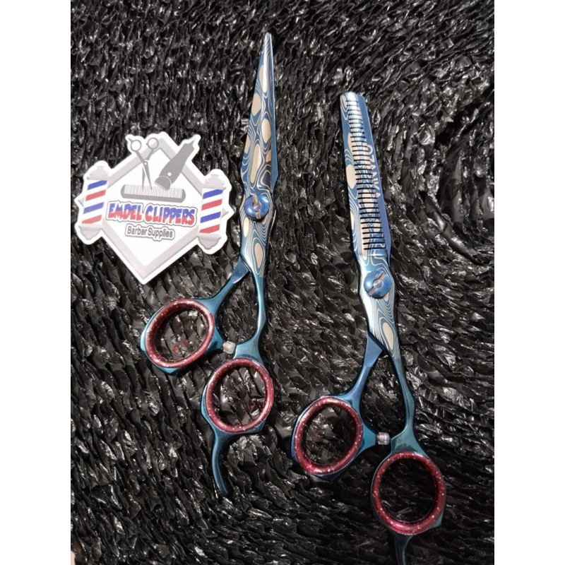 OZANKA Barber Scissor Duo Set Cutting & Thinning Scissors size 7” inch ...