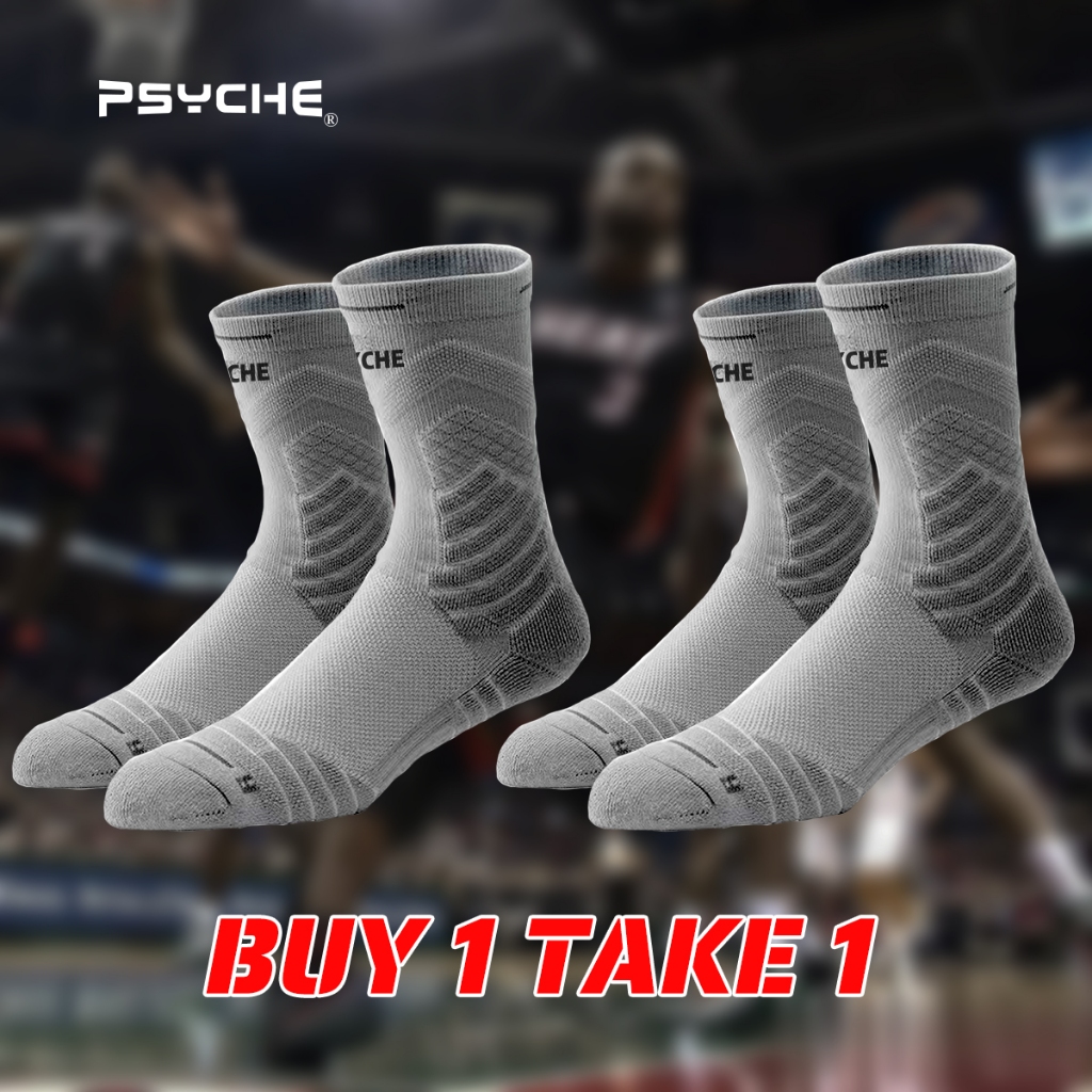 Buy 1 Take 1 PSYCHE Socks Basketball Men Kids Towel Bottom Non-Slip ...