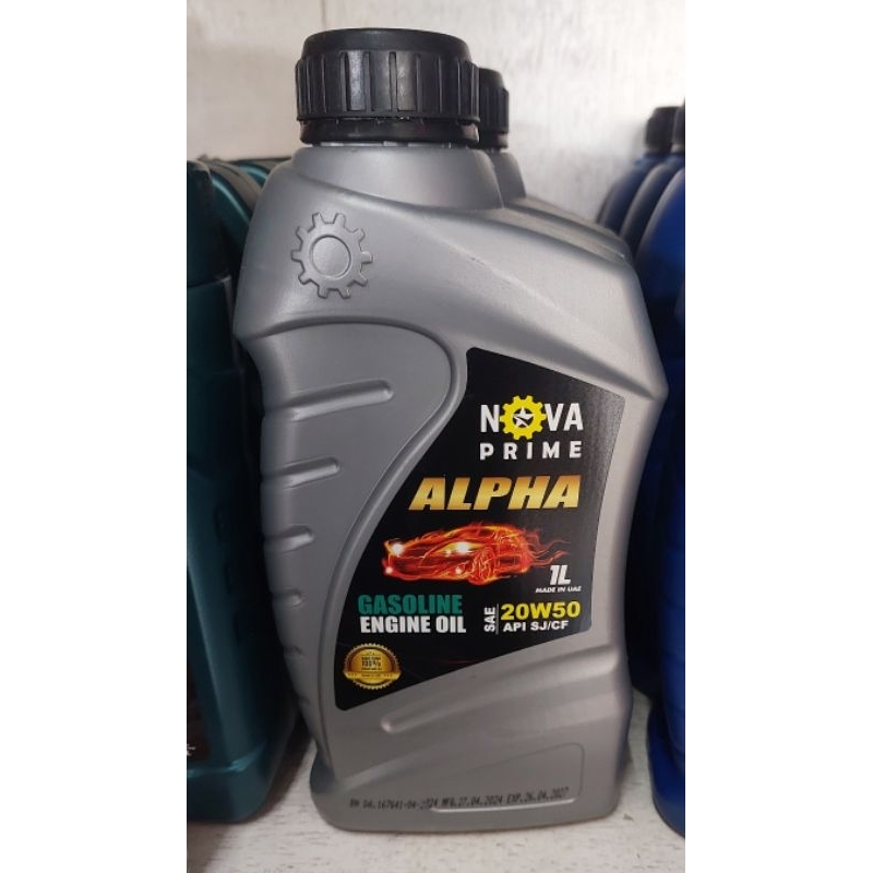 20W50 1LTR ALPHA API SJ/CF GASOLINE ENGINE OIL NOVA PRIME | Shopee ...