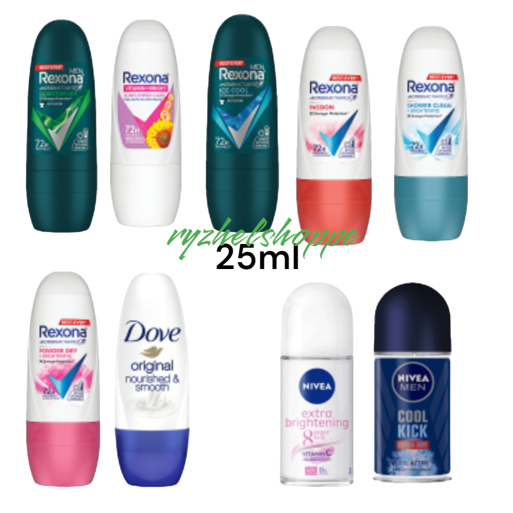 LSV GROCERS REXONA NIVEA MENS & WOMEN ROLL ON 25ML | Shopee Philippines