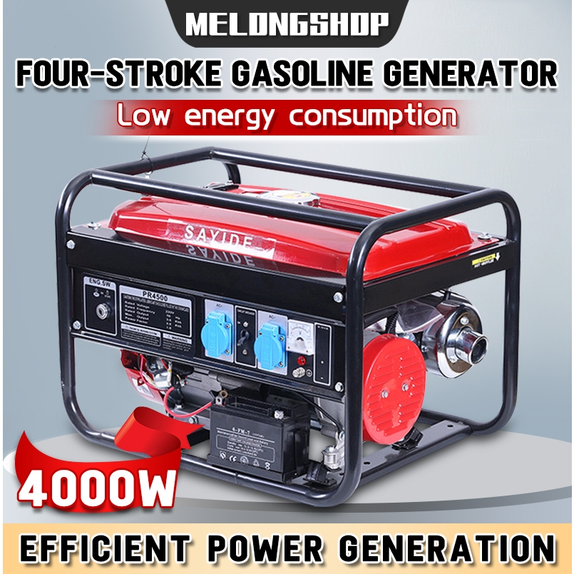 【COD】4000W Gasoline Generator Single Phase 4 Stroke Engine 220V ...