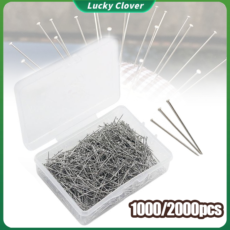 2000Pcs/Box Sewing Pins Stainless Steel Straight Pins Flat Head Pins 0.6x26mm | Shopee Philippines