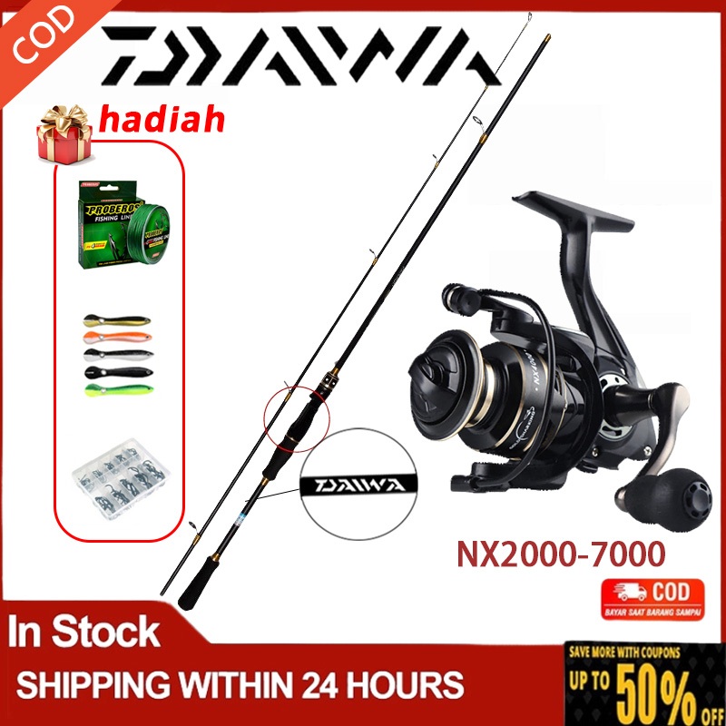 DAIWA Joran Pancing Set 15 Kg Reel Pancing Murah Kuat Power Pancing Set ...