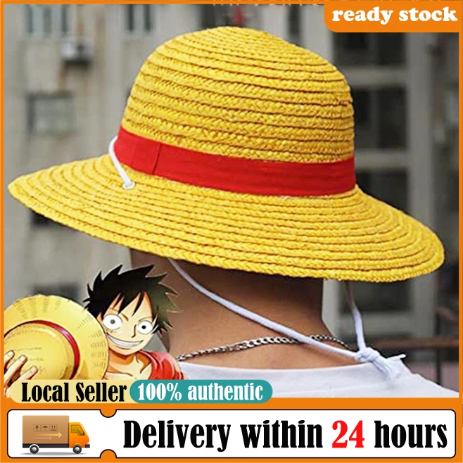 One Piece Adult Luffy Straw Hat Japanese Anime Cosplay Straw Hat Yellow ...