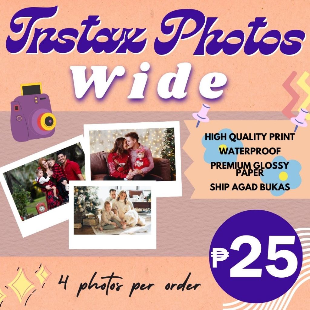 Instax Inspired Photos - Wide | 4pcs per order | 1 DAY PROCESSING ...