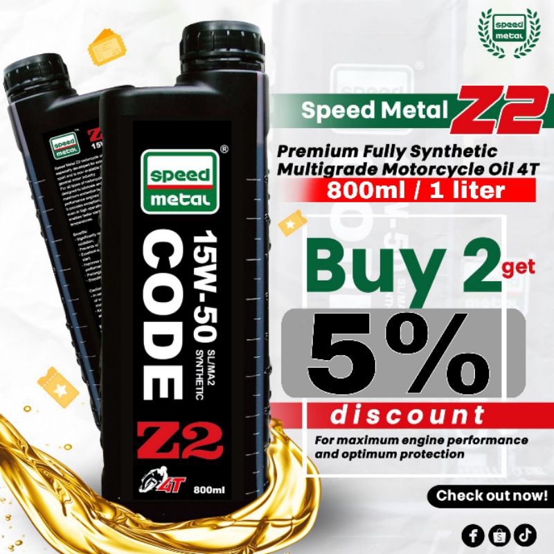 Buy 2 get 5% Discount, Z2 Speed Metal Premium Fully Synthetic ...