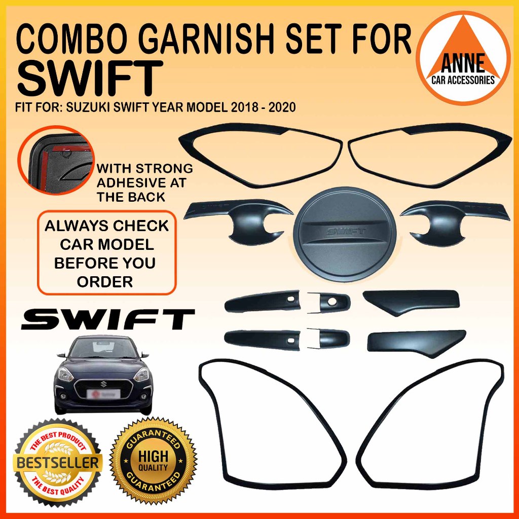Suzuki Swift Black 2018 2019 2020 2021 2022 2023 2024 2025 Garnish ...