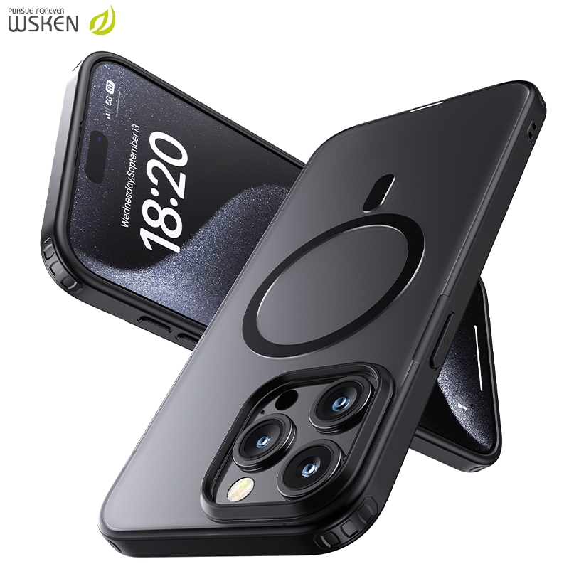 WSKEN for IP15Pro Max/14/13 Magnetic Slim Fit Case[Skin Friendly ...