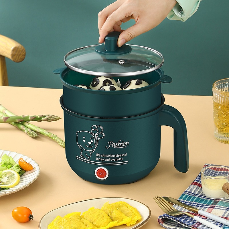 Electric pot 1.8L non-stick electric pot, portable cooking pot with ...