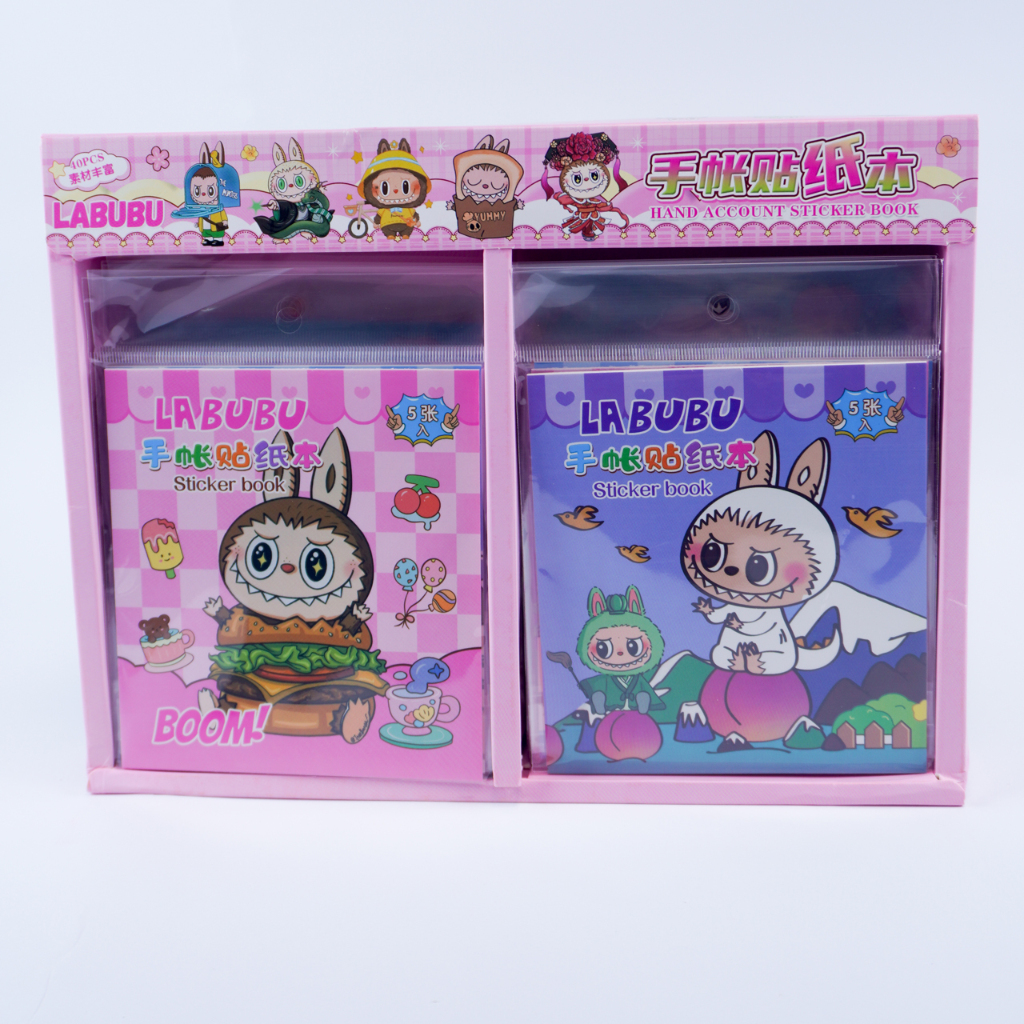 Labubu designed notebook of stickers-40pcs | Shopee Philippines