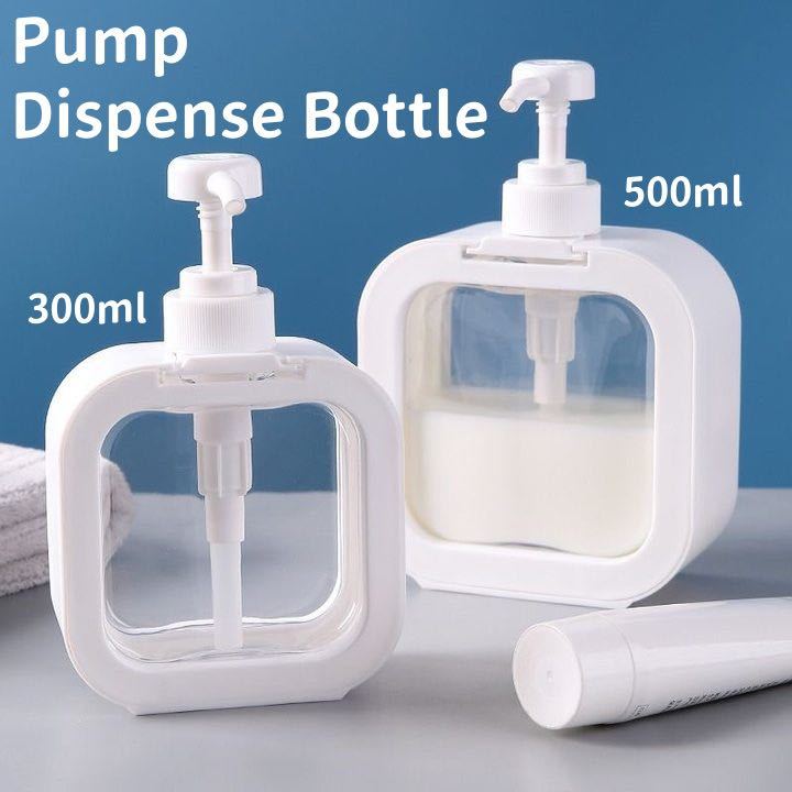 500/300ML Clear Plastic Pump Bottles Kitchen Liquid Soap Dispenser ...