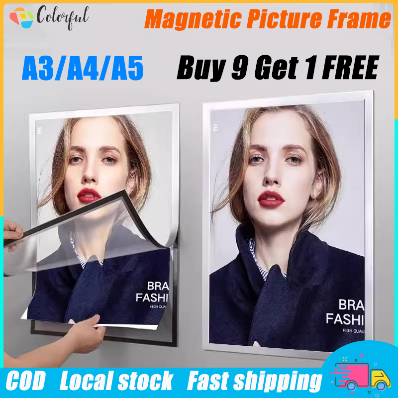 A3/A4/A5 Magnetic Wall Frame for Photos and Certificates Self-Adhesive ...