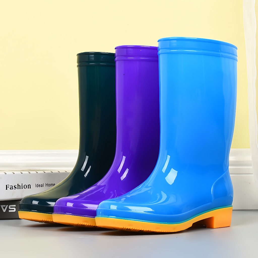 High Cut Rain Boots (Bota) For Ladies Rain Shoes Women's High Rain ...