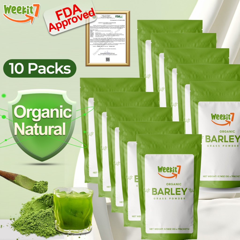 Weekit7 Barley Grass Powder Healthy Detox Organic and Pure Green Barley ...