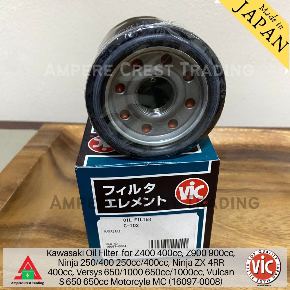 Vic Oil Filter C-T02 CT02 for Kawasaki Z400 400cc, Z900 900cc, Ninja ...