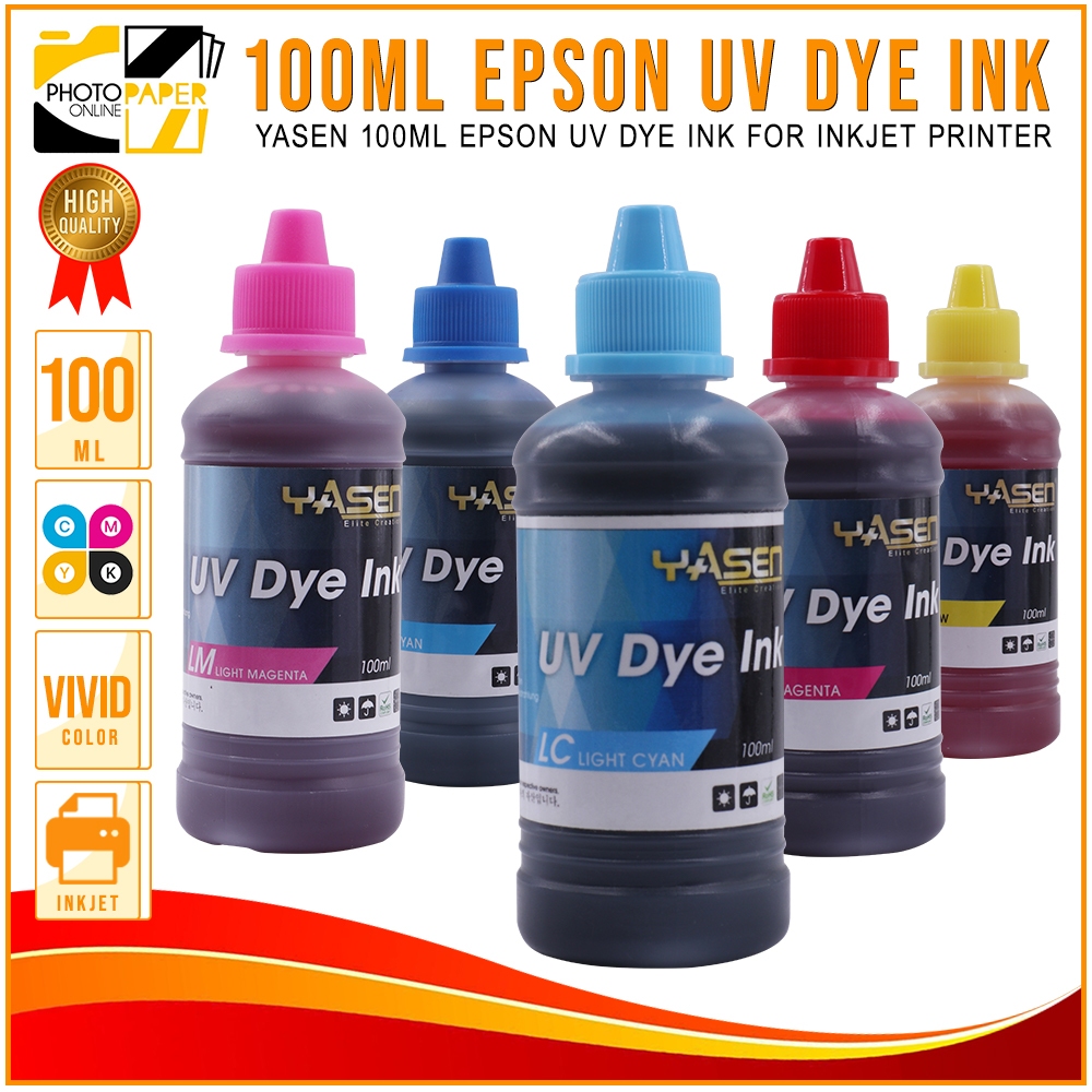 Yasen 100ml Epson Universal UV Dye Ink for Inkjet Printer Ink | Shopee ...