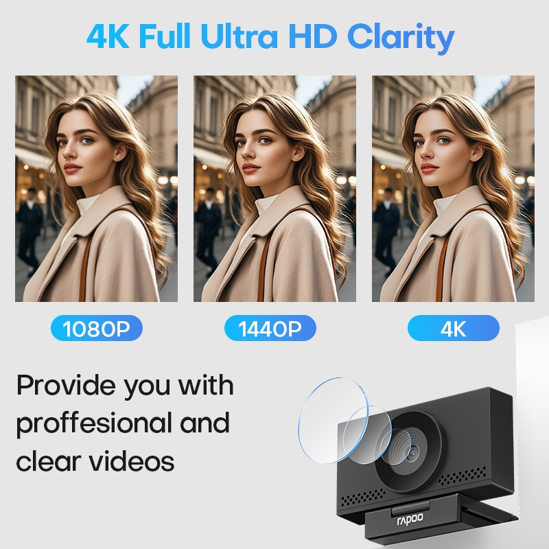 Rapoo C500AF Camera 4K Auto Focus Live Broadcast for Laptop PC | Shopee ...