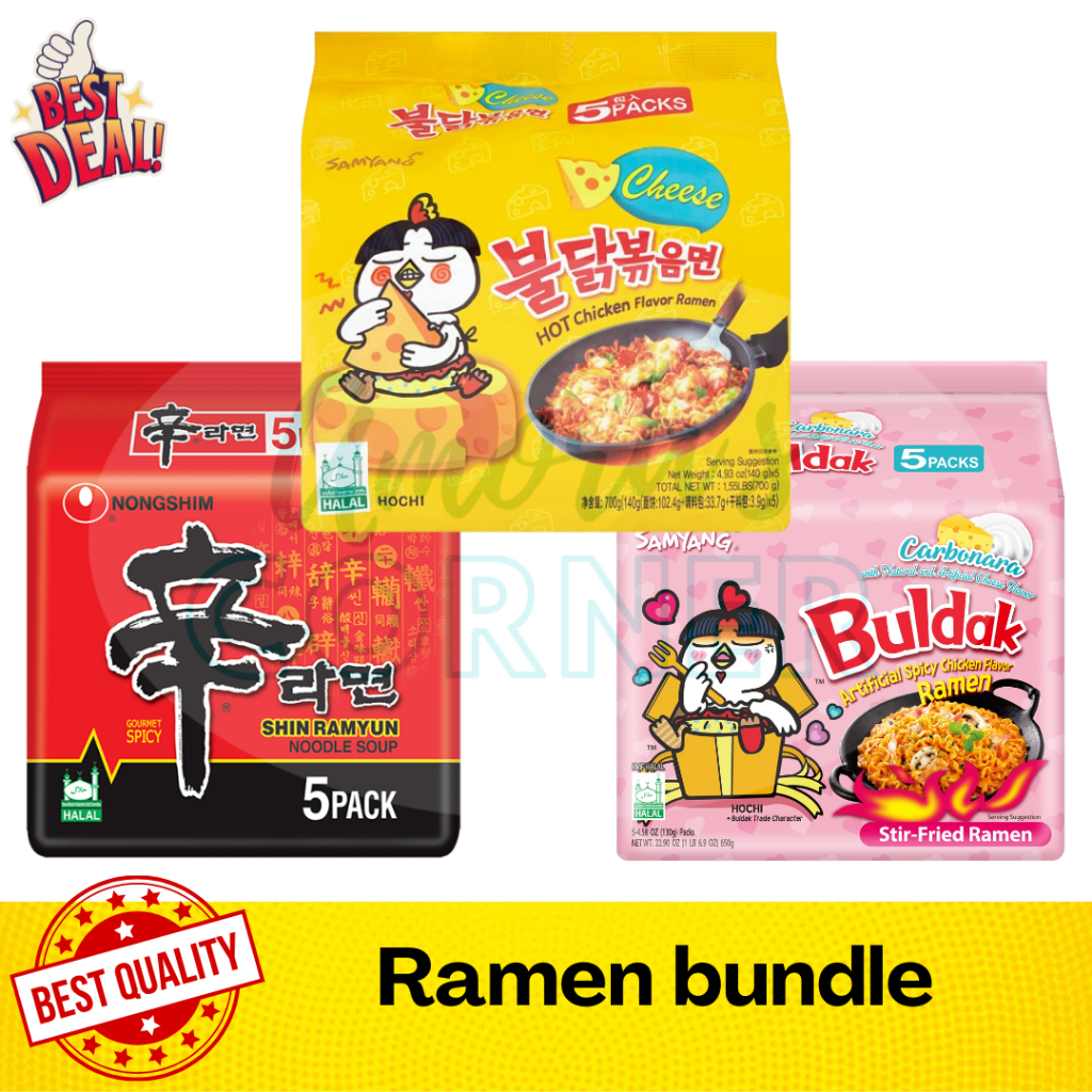 [Ramen bundle] Shin Ramyun, Samyang Cheese, Samyang Carbonara | Shopee ...