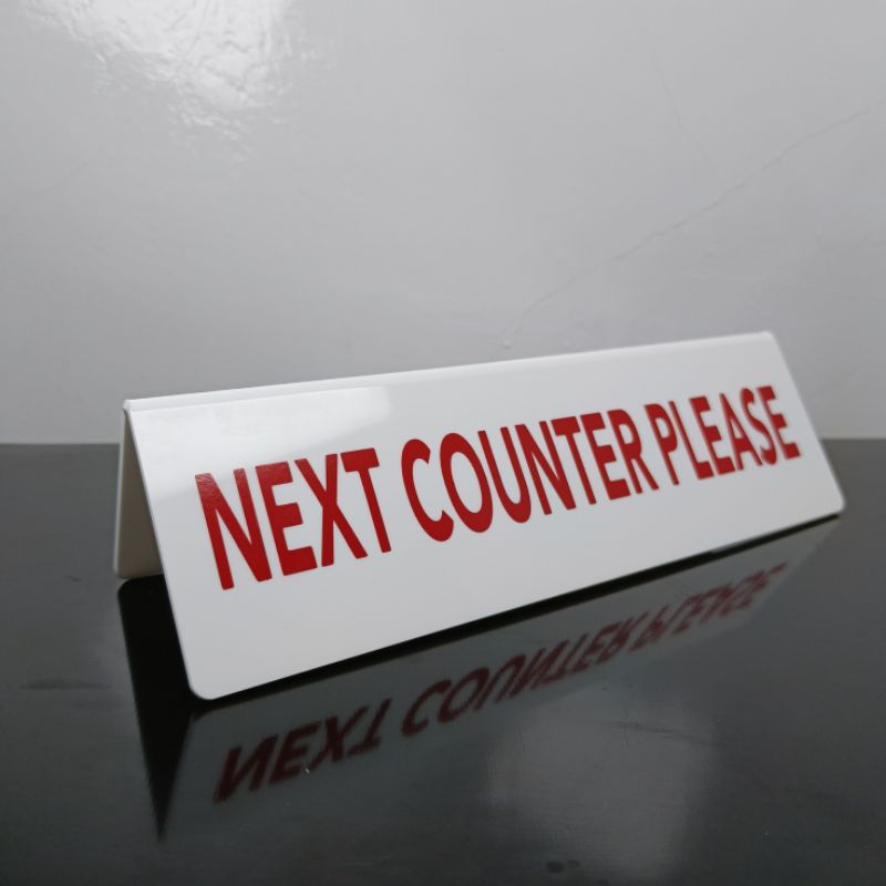 Next Counter Please - Acrylic signage - 3*10 inches size - 3mm ...