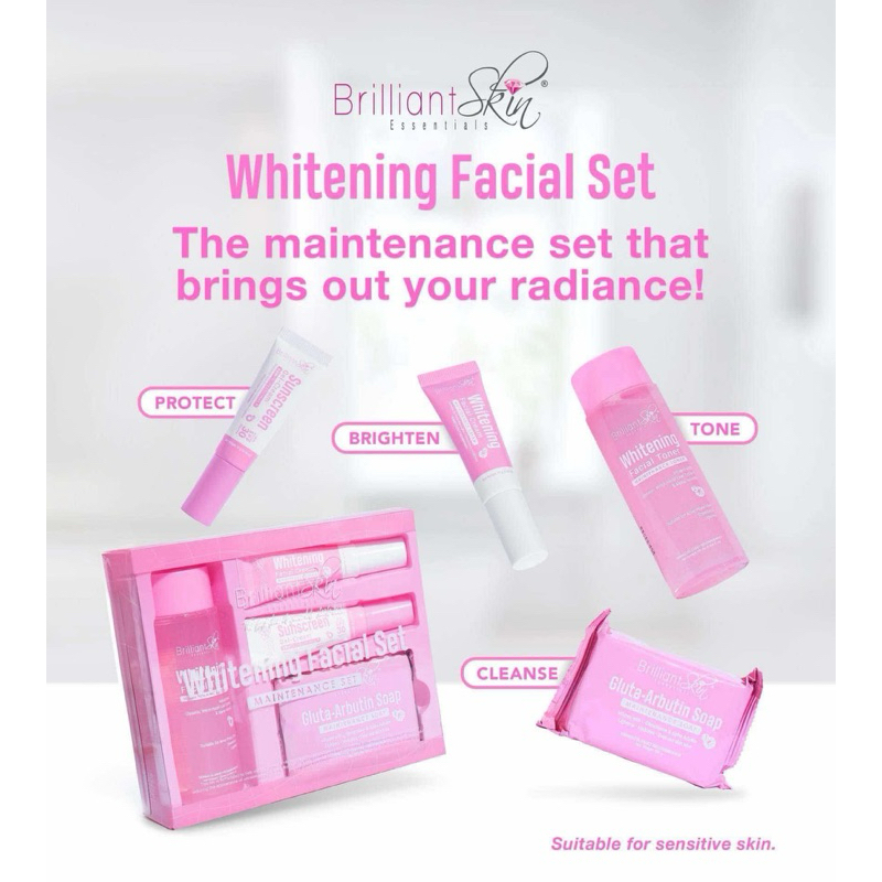Brilliant Skin Whitening Facial Set (New packaging) | Shopee Philippines