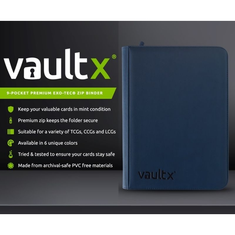 VaultX 9 Pocket Premium Exo-Tec® Zip Card Binder | Vault X | Shopee ...