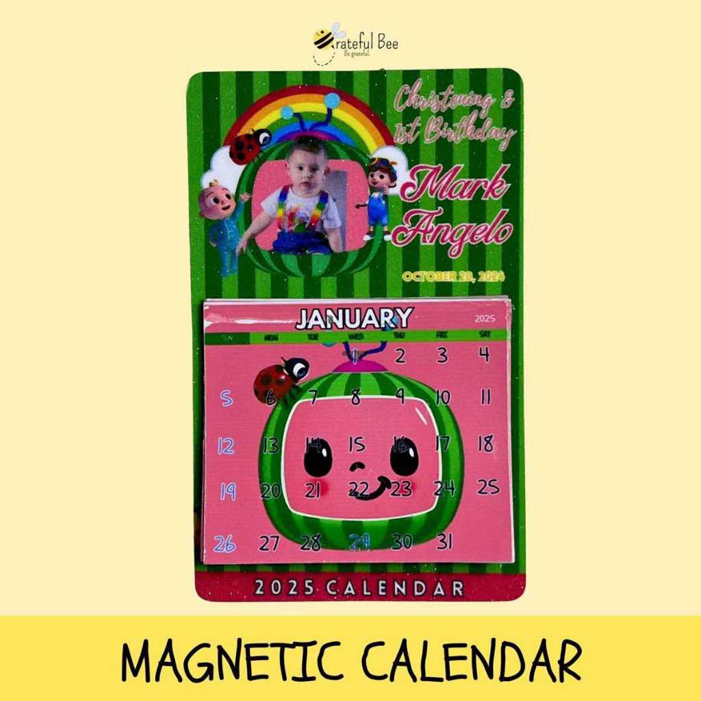 COCOMELON THEMED MAGNETIC CALENDAR | Shopee Philippines