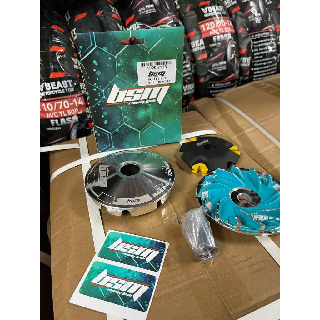 BSM RACING TECH PULLEYSET CLICK125/120/NMAX/AEROX/MIO 125/MIO/BEATFI ...
