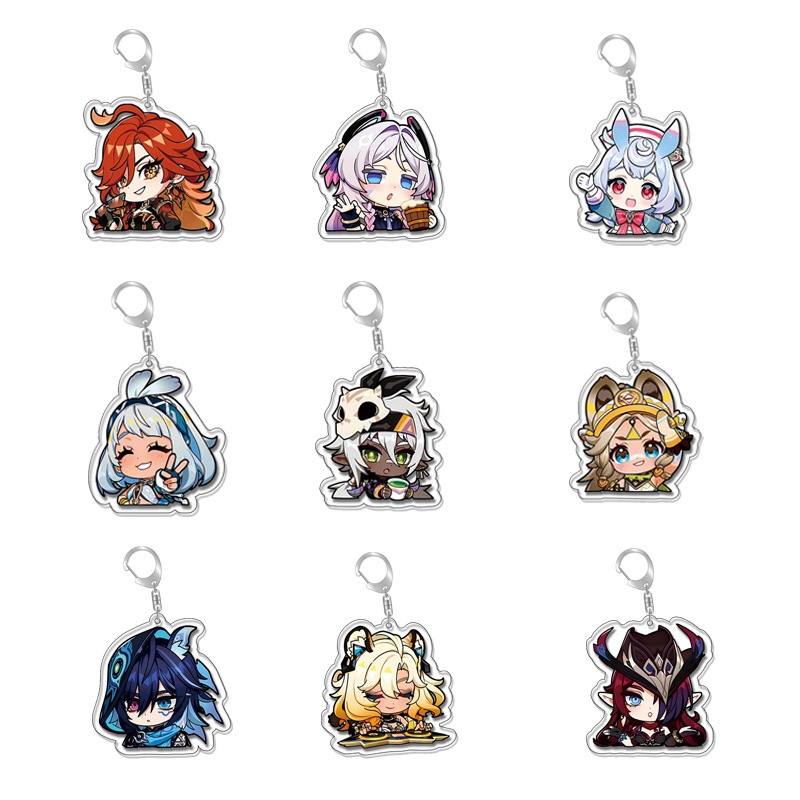 GM Genshin Impact Game 5cm Chibi Natlan Emote Characters Acrylic ...