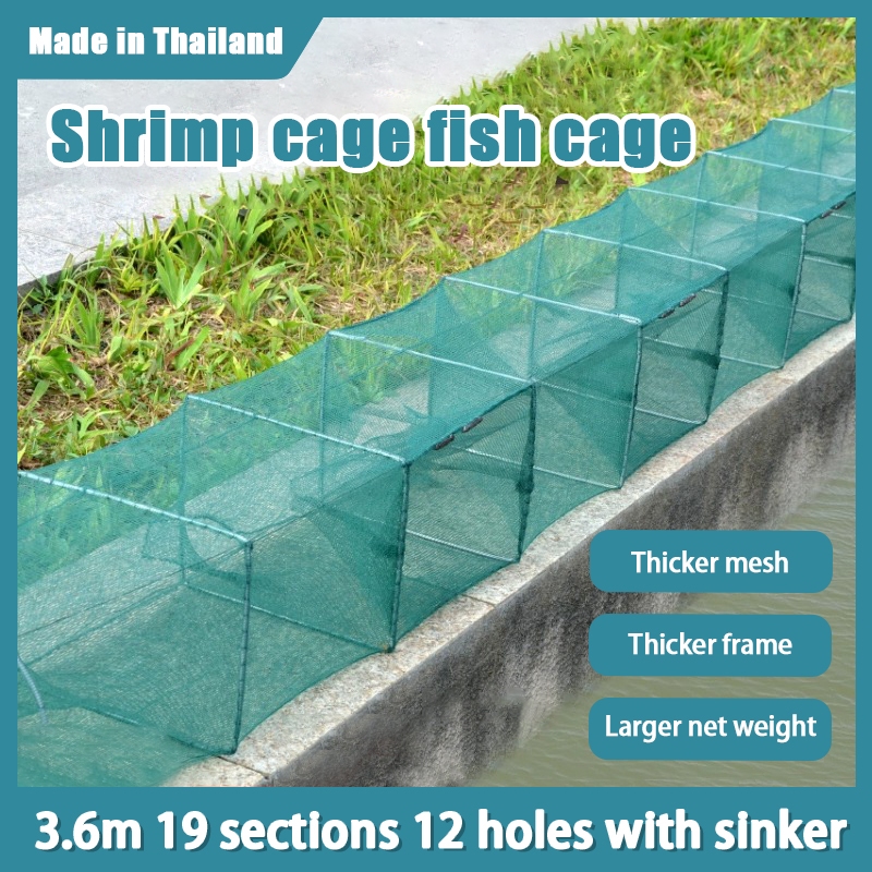 Shrimp Trap Ground mesh cage Folding fish cage Extra large fish cage ...