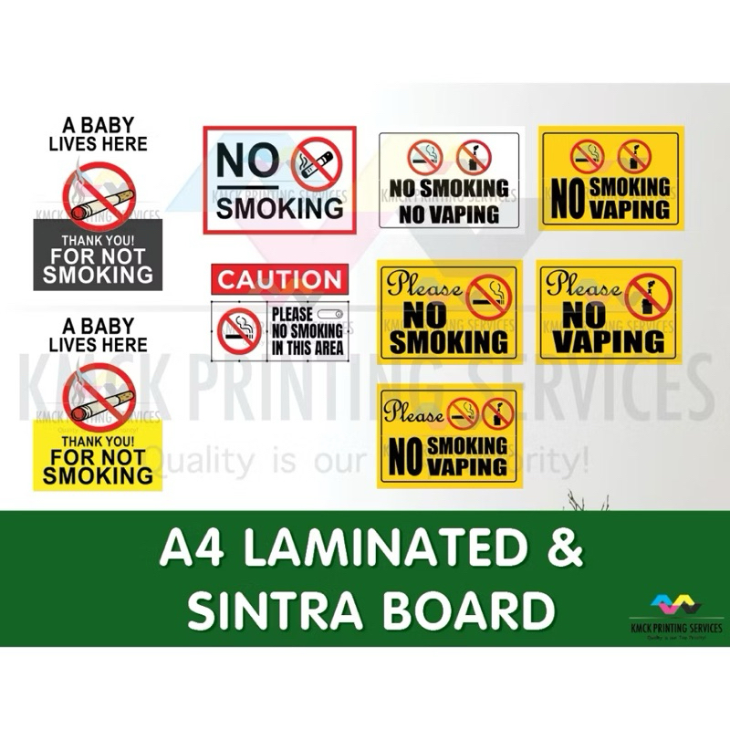 Strictly No Smoking | Bawal Manigarilyo | No Vaping Signages | Shopee ...