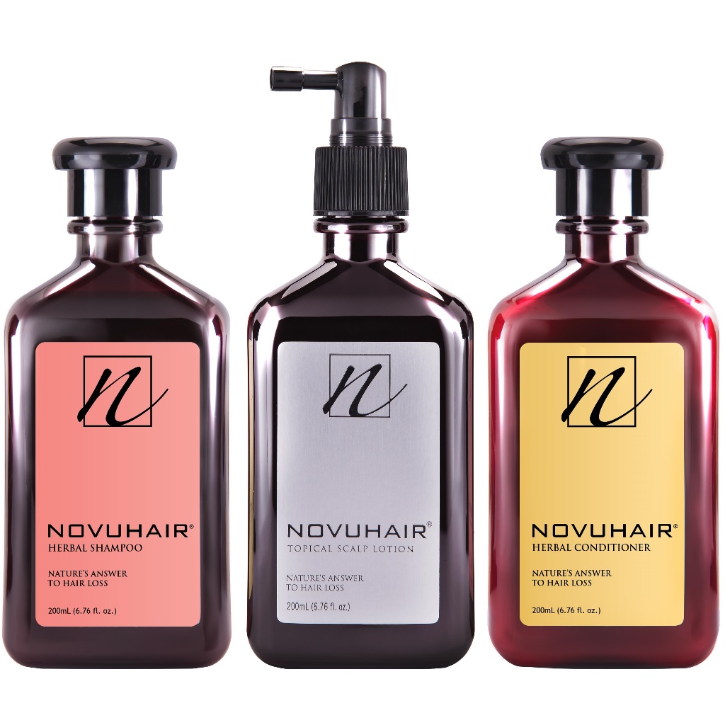 Novuhair 3in1 Pack - Topical Scalp Lotion, Shampoo & Conditioner Pack ...