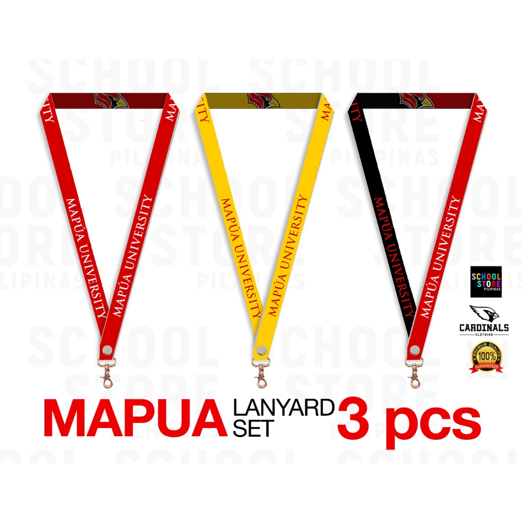 MAPUA 3 pcs LANYARD SET - Mapua University 3pcs Lanyard Set ID Lace ...